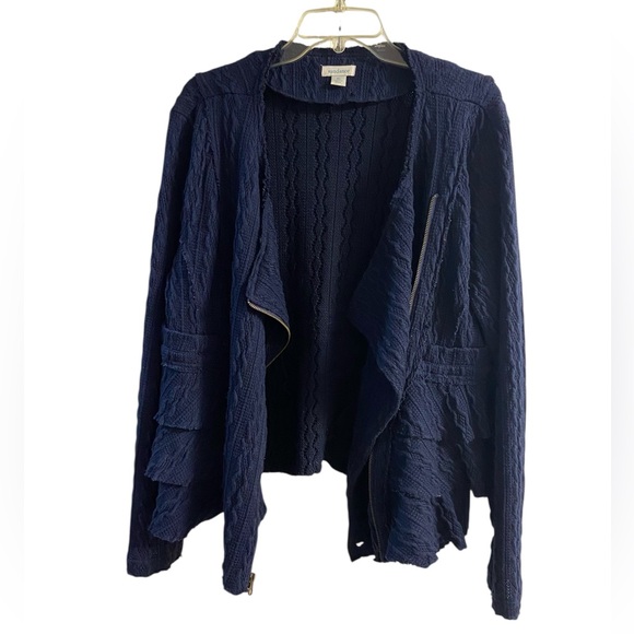 Sundance | Jackets & Coats | Sundance Colette Navy Blue Cable Knit ...